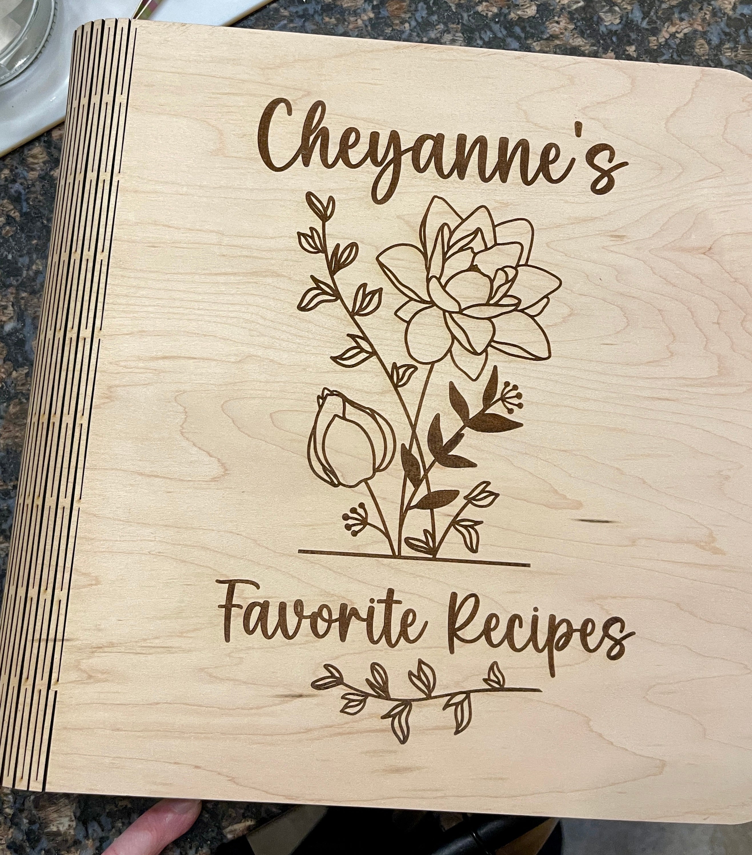 Personalized Recipe Book – Rustic Sign Design